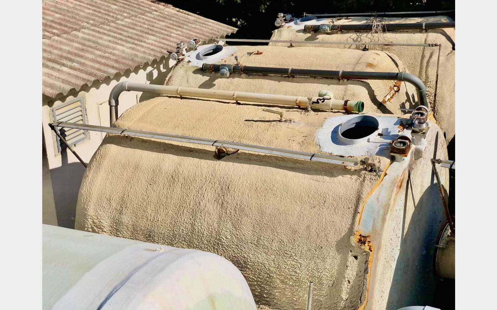 Vertical cylindrical fibre tank - Insulated flat bottom - Used