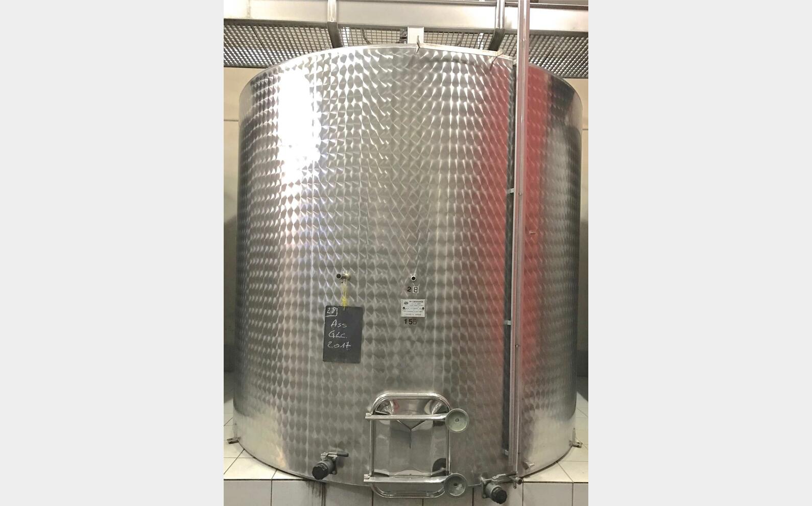 Cuve inox cylindrique verticale - Volume : 155 hls (15500 litres ...